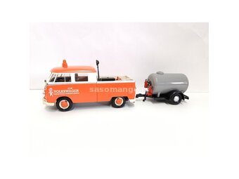 Metalni auto 1:24 Volkswagen Type 2 T1 Pickup Service and Oil Tanker