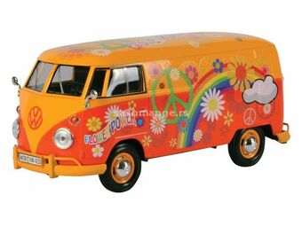 Metalni kombi 1:24 Volkswagen delivery van flower