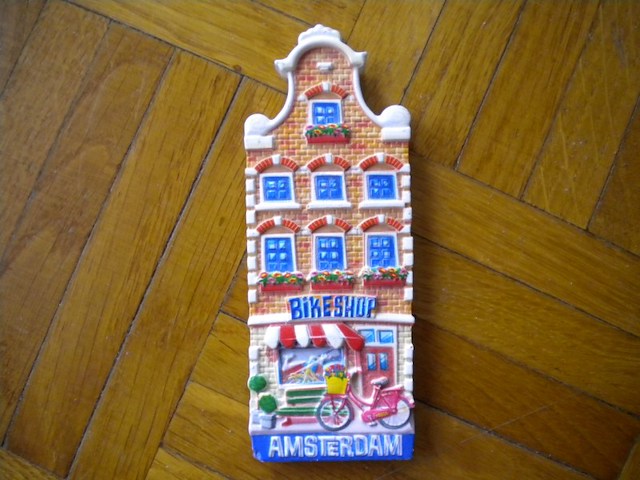 AMSTERDAM bike shop, magnet za frizider