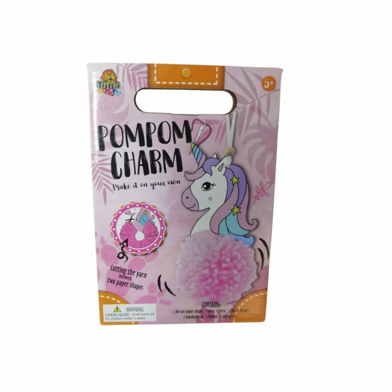 KREATIVNI SET NAPRAVI SVOJ PRIVEZAK ZA KLJUCEVE POMPOM UNICORN SS-19-6001