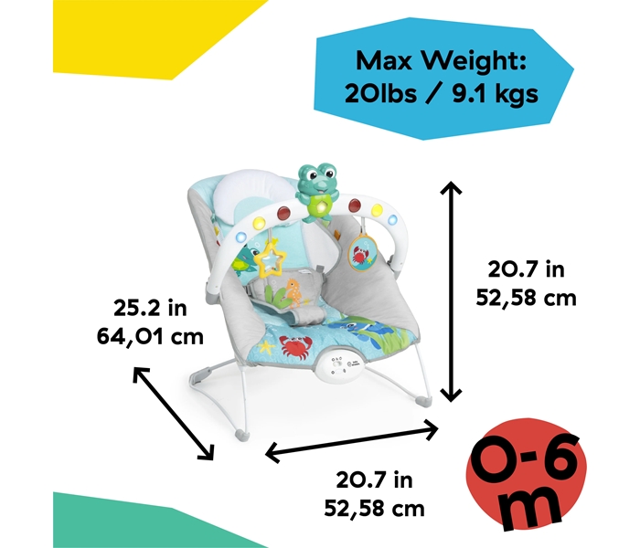 KIDS II BABY EINSTEIN MUZICKA LEZALJKA KICK TO IT NEPTUNE™ 13102 0-6M (MAX 9KG)