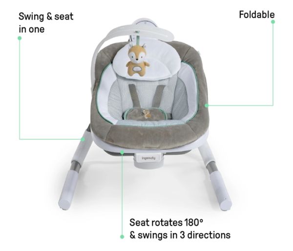 KIDS II INGENUITY LJULJASKA ANYWAY SWAY™ - RAY™ 0-9M (MAX 9KG)12584