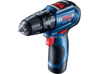 BOSCH Aku vibraciona bušilica-odvrtač GSB 12V-30 u torbi sa 2 x 2/0 Ah Li-ion / brzi punjač