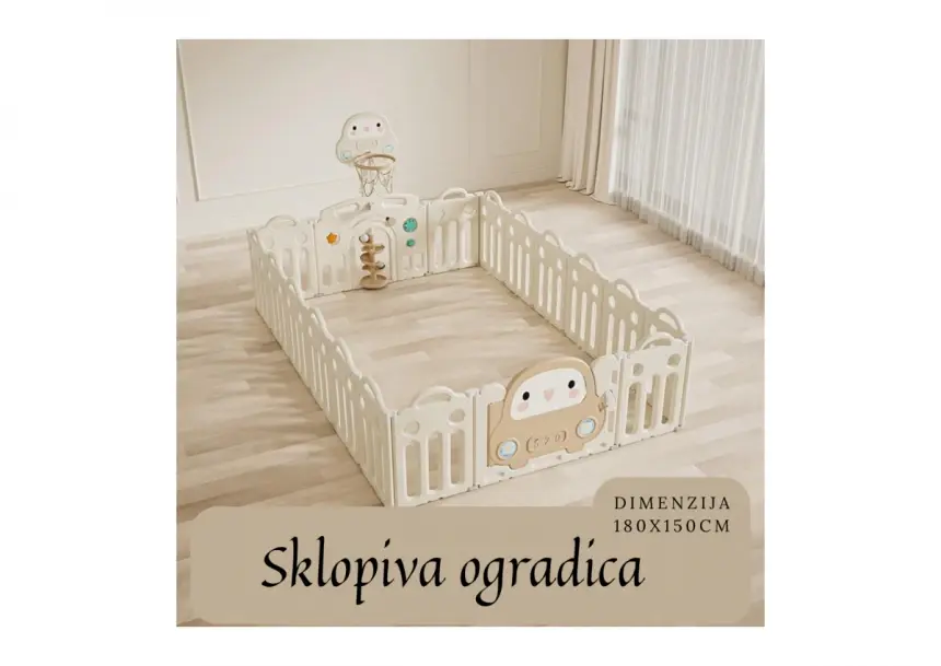 Sklopiva ogradica 180x150cm