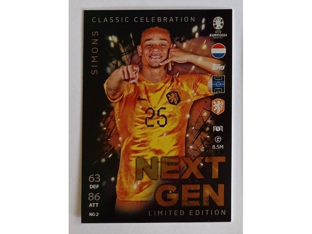 2024 Match Attax UEFA Euro Xavi Simons Next Gen