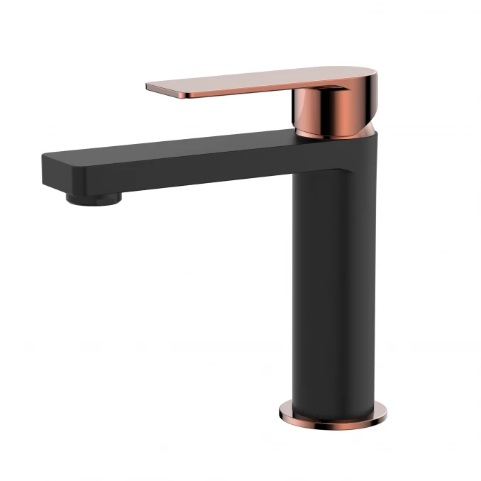 Baterija za lavabo COPEN NOOK mat crna / rose gold