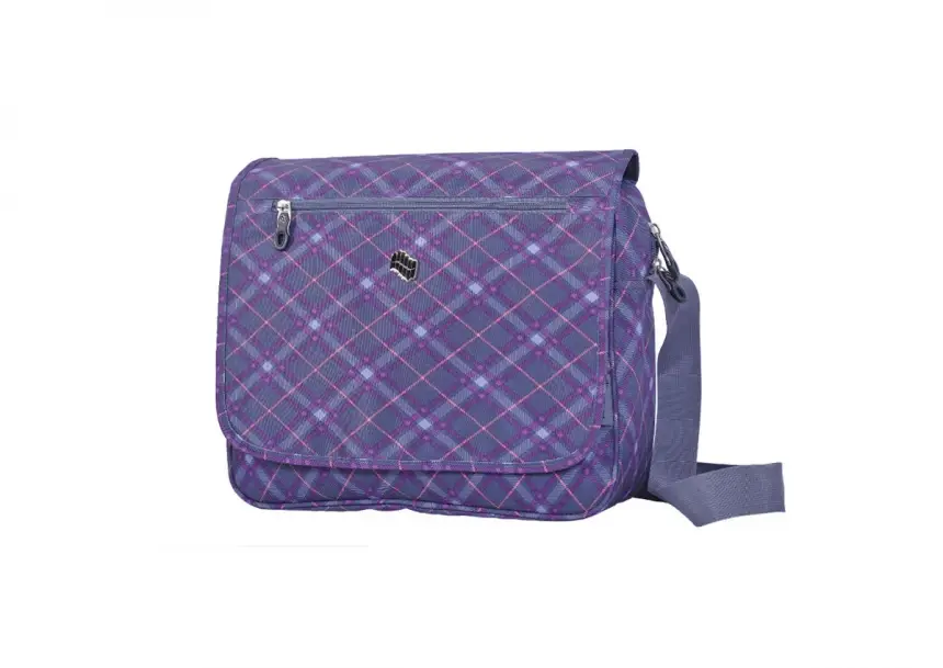 TORBA NA RAME PULSE VIOLET PLAID