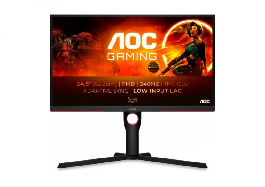 Monitor TFT 63,5cm/25inc(1920x1080) AOC Gaming G3 25G3ZM/BK FHD WLED 240Hz 0,5ms HDMI DP Black/Red
AOC G3 25G3ZM/BK Computer monitor 62.2 cm (24.5") 1920 x 1080 pixels Full HD