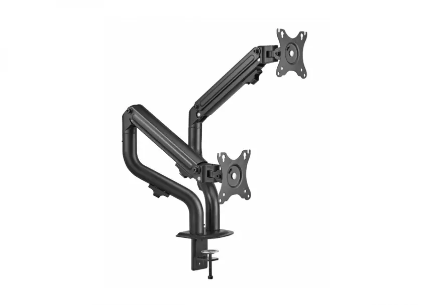 Gembird Adjustable Desk 2-Display Mounting Arm, Max. 8kg (per screen), 17”-32”