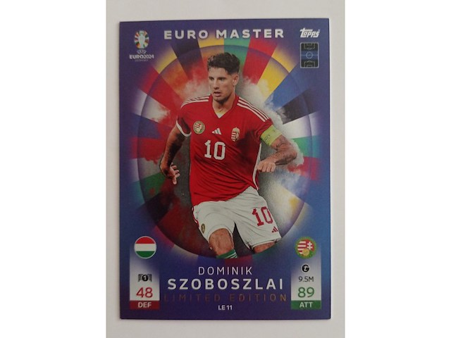 2024 Match Attax UEFA Euro Szoboszlai Euro Master