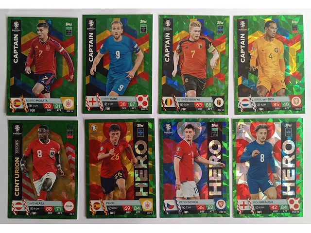 2024 Match Attax EURO Lot 13 Različitih Zelenih