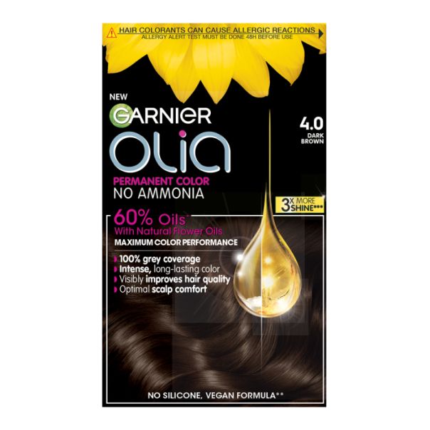 GARNIER Olia Boja za kosu, 4.0 tamno smeđa