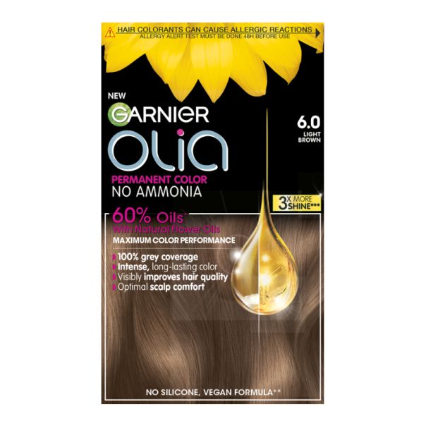 GARNIER Olia Boja za kosu, 6.0 svetlo smeđa