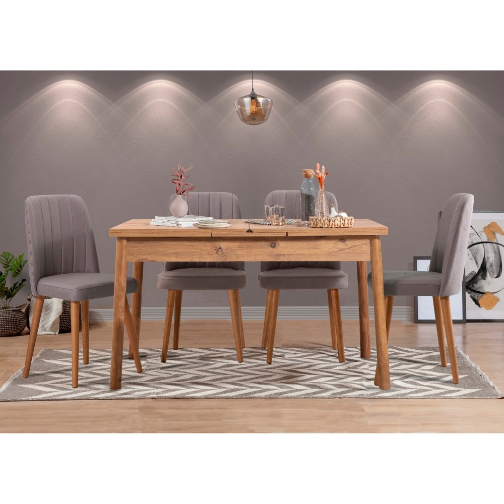 HANAH HOME TRPEZARIJSKI STO I STOLICE SANTIAGO ATLANTIC-GREY