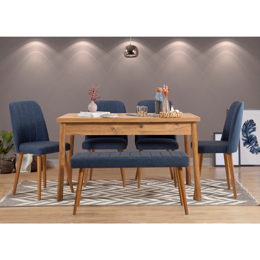 HANAH HOME TRPEZARIJSKI SET COSTA ATLANTIC NAVY BLUE