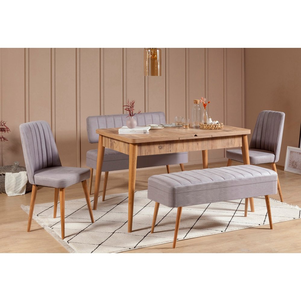 HANAH HOME TRPEZARIJSKI SET VINA 0701 4 ATLANTICGREY CENA