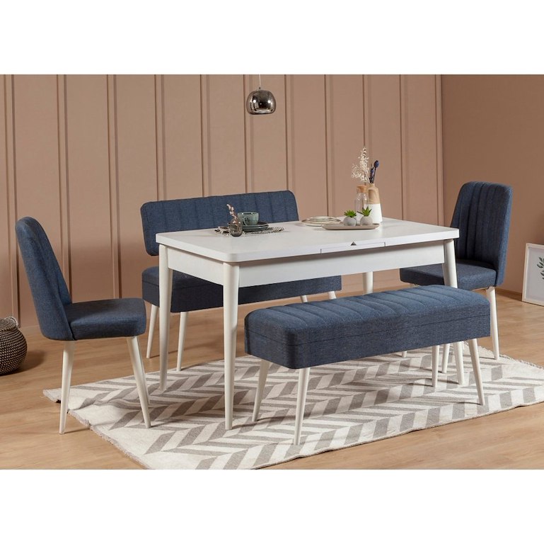 HANAH HOME TRPEZARIJSKI SET VINA 1048 4 WHITEDARK BLUE