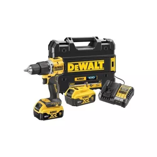 DeWalt DCD100YP2T aku udarna bušilica – odvrtač, 2×5.0Ah, 18V