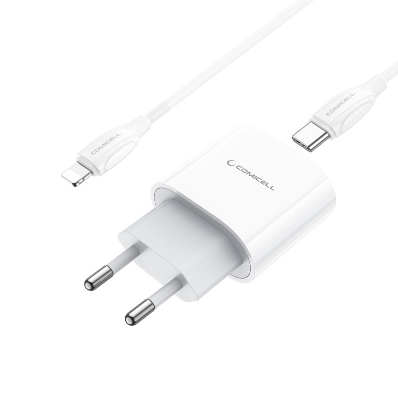 Kućni punjač za Type C na iPhone lightning brzi (3A | 20W | 1xType C) DC55 bela