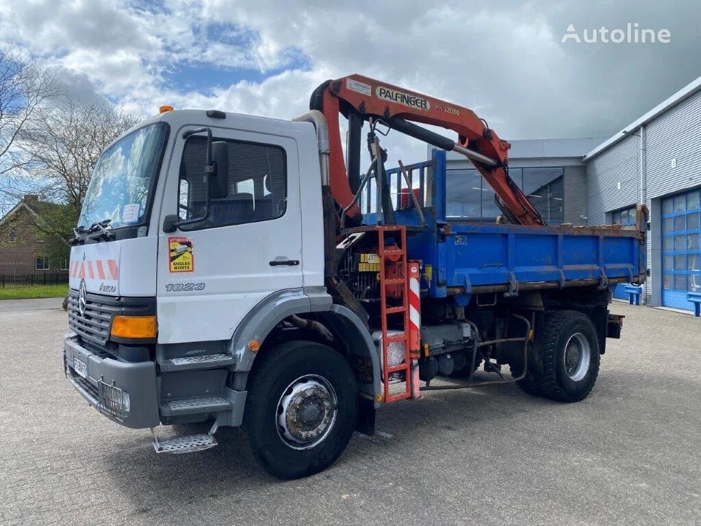 Mercedes-Benz Atego 1823 / 3 SIDE TIPPER+CRANE / BIG AXLE / FULL STEEL / PALFI kiper