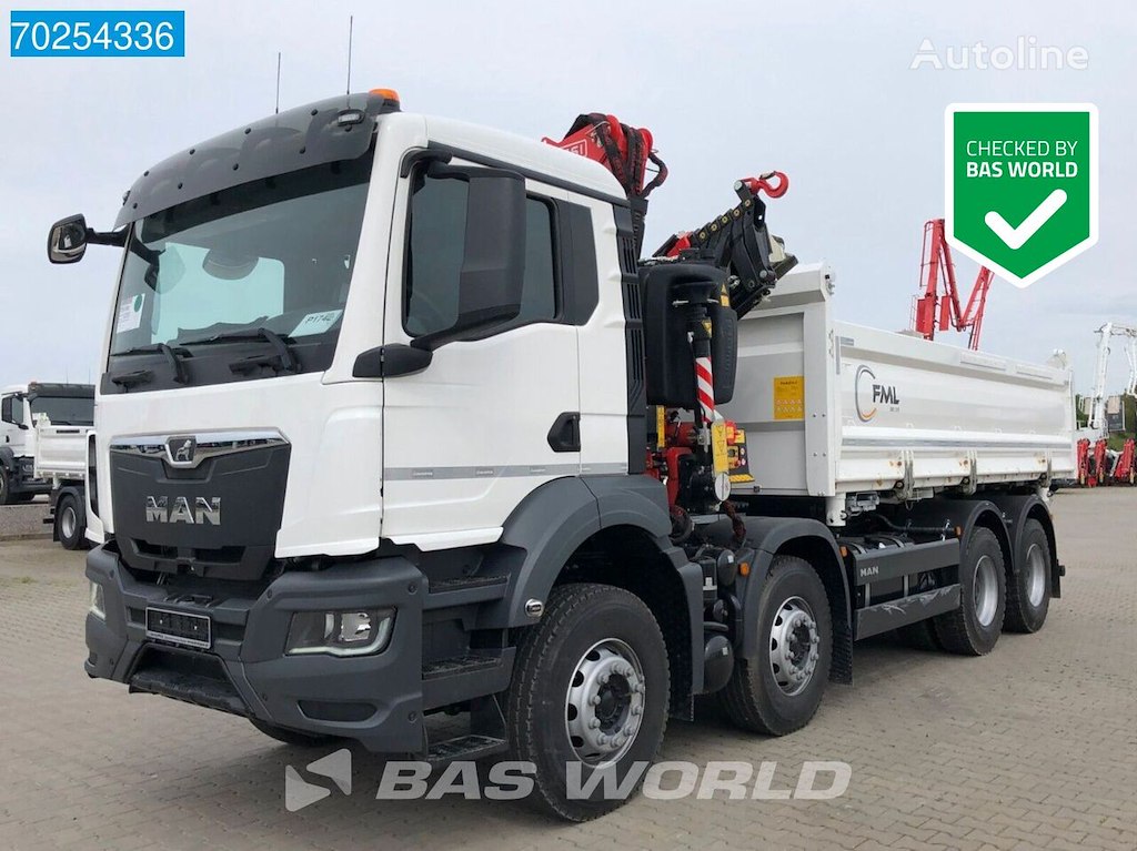 Novi MAN TGS 35.430 8X4 Fassi F275.0.26 Kran Crane Dreiseitenkipper Big-A kiper