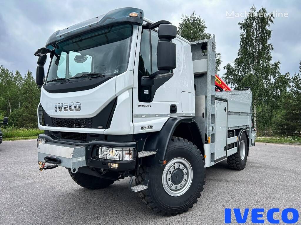 Novi IVECO EuroCargo ML150E28 4x4 Sähkölaitos auto kamion s ravnom platformom