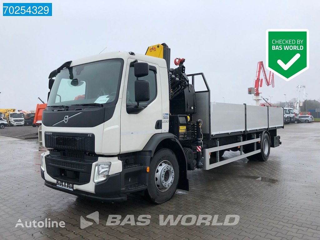 Novi Volvo FE 250 4X2 HYVA HB130X E4 Kran Crane Automatic Euro 6 kamion s ravnom platformom