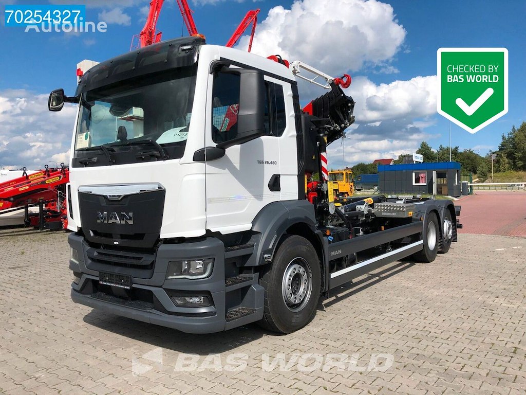 Novi MAN TGS 26.480 6X2 Fassi F235A.0.25 Kran Crane HYVA 20 -57-S Euro 6 kamion rol kiper