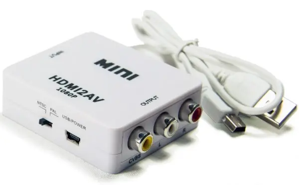 BRK Konverter sa kablom AV na HDMI beli