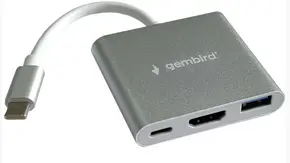 GEMBIRD Adapter A-CM-HDMIF-05 ** alt.A-CM-HDMIF-02-SG 1065 sivi