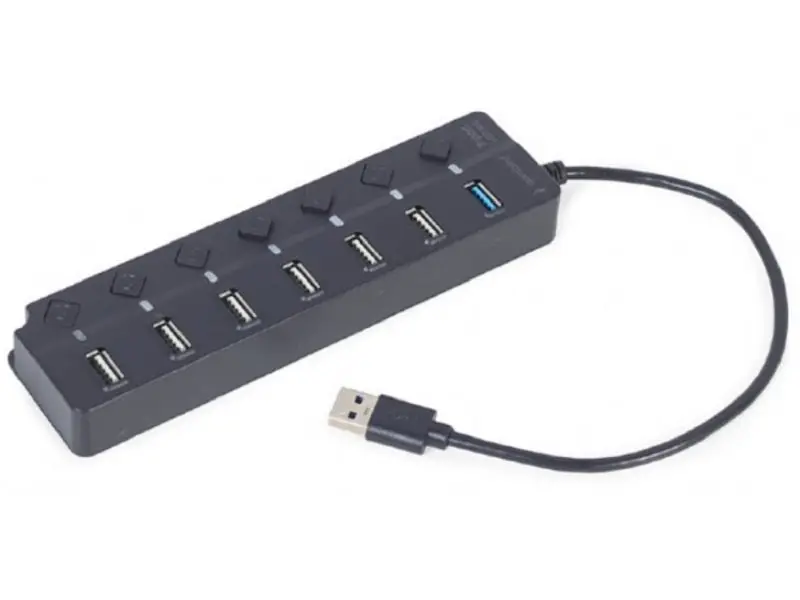 GEMBIRD UHB-U3P1U2P6P-01 USB Hub 7-port 1xUSB 3.1 + 6xUSB 2.0 sa svičevima