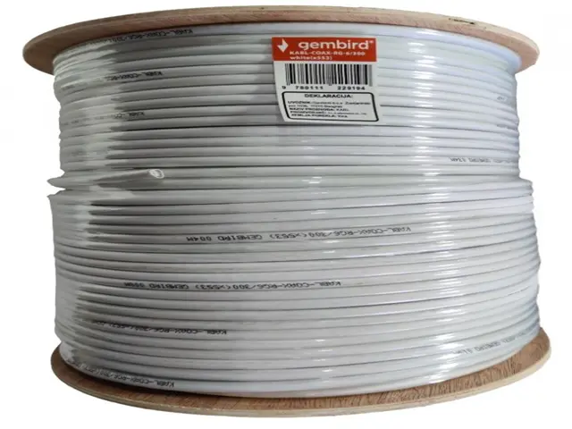 Koaksialni kabl COAX-RG6/300 (X553) RG6 bez konektora,6.5mm,300m 3999 beli