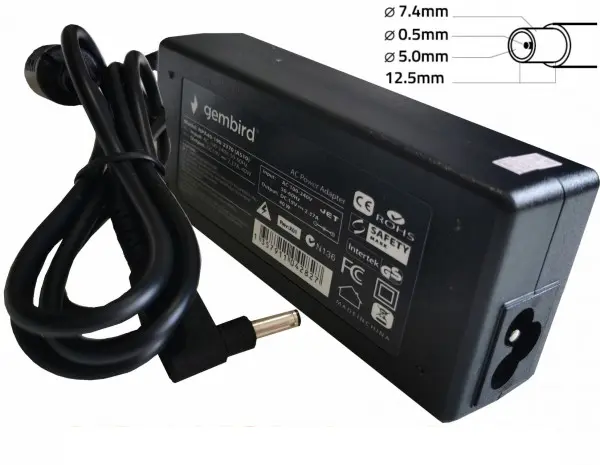 GEMBIRD Punjač za laptop NPA90-195-4620 90W-19.5V-4.62A 7.4x5.0mm