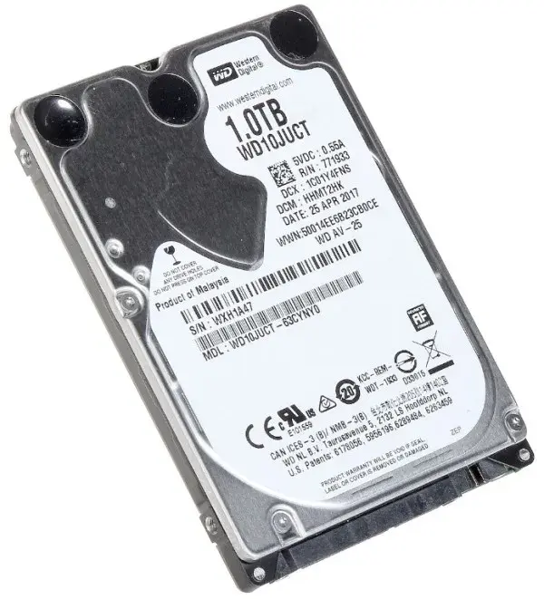 WD WD10JUCT Interni HDD, 2.5", 1TB, 16MB, 5400RPM, SATA, 9.5mm