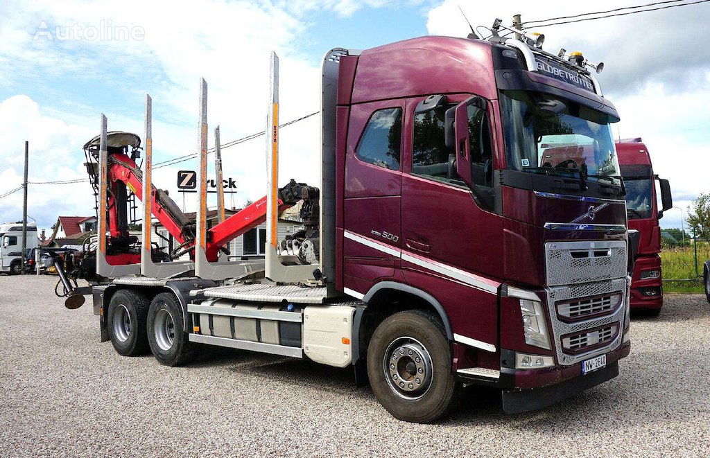 Volvo FH13 500 6x4 +PALFINGER kamion za prevoz drva