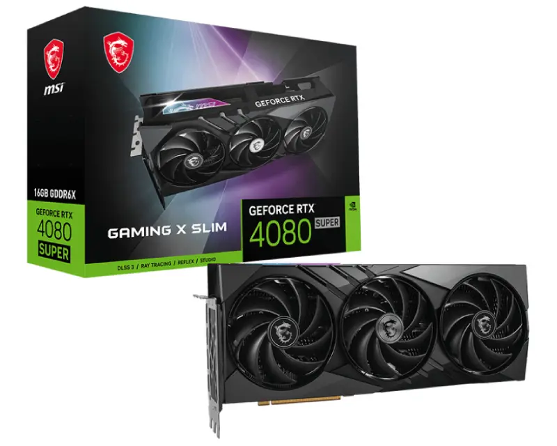 MSI nVidia GeForce RTX 4080 SUPER 16GB 256bit RTX 4080 SUPER 16G GAMING X SLIM