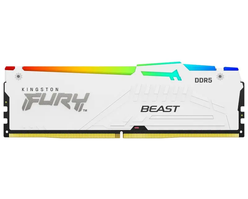 KINGSTON DIMM DDR5 32GB 6400MT/s KF564C32BWEA-32 FURY Beast White RGB EXPO