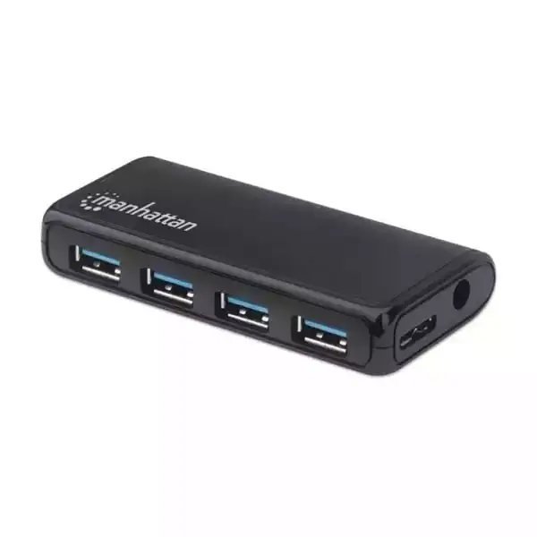 MANHATTAN USB Hub Int 4xUSB A f 3.2 164955 crni