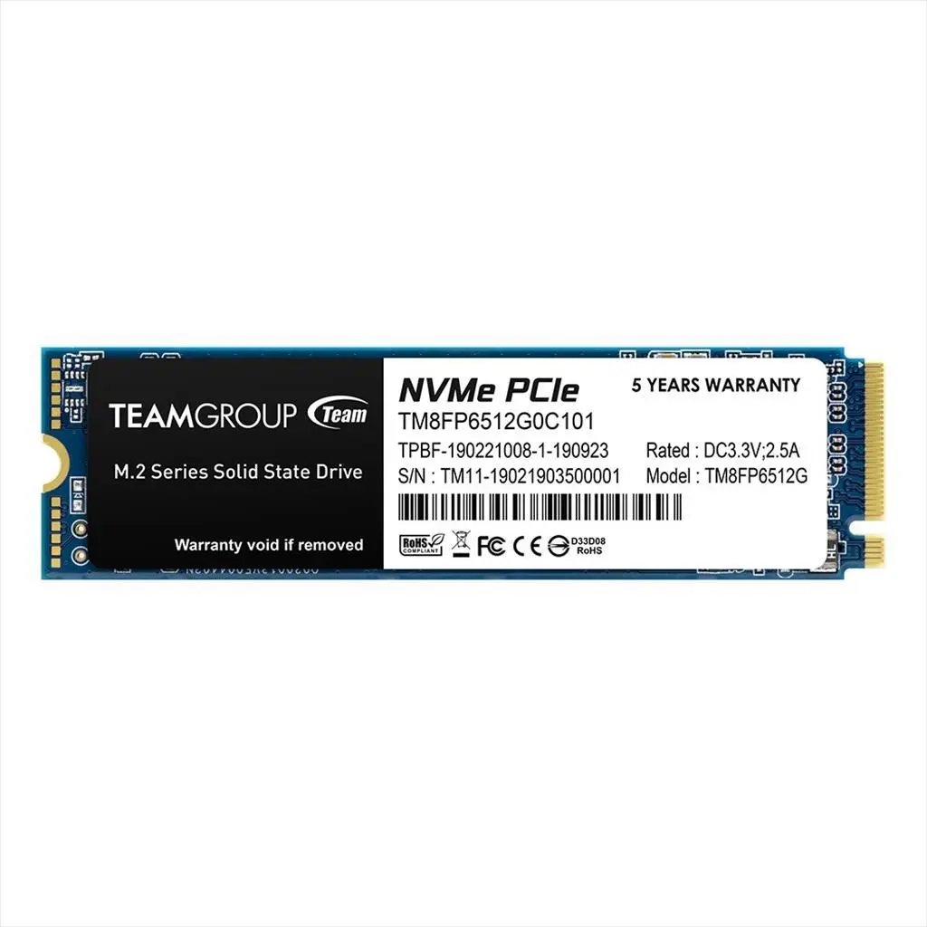 TEAM GROUP SSD disk m.2 512gb timska grupa mp33 nvme, 1700/1400 mb/s, tm8fp6512g0c101