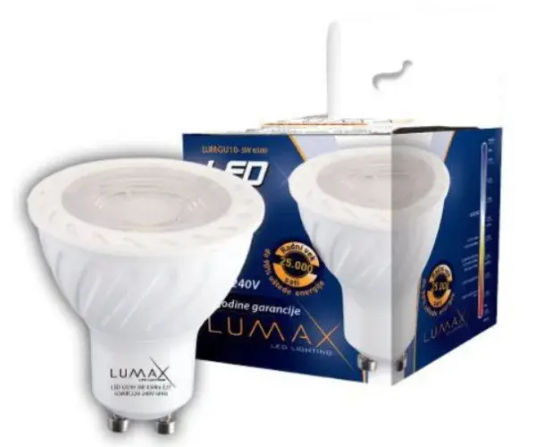 Lumax Sijalica GU10 LUMGU10-5W, LED, 3000k, Bela