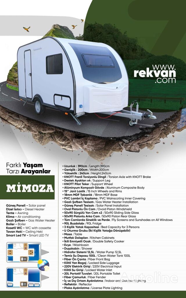 Nova Rekvan Karavan MİMOZA kamp prikolica