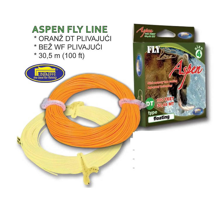 Lineaeffe Konac za mušičarenje Aspen Fly Line Aftma DT 5 F