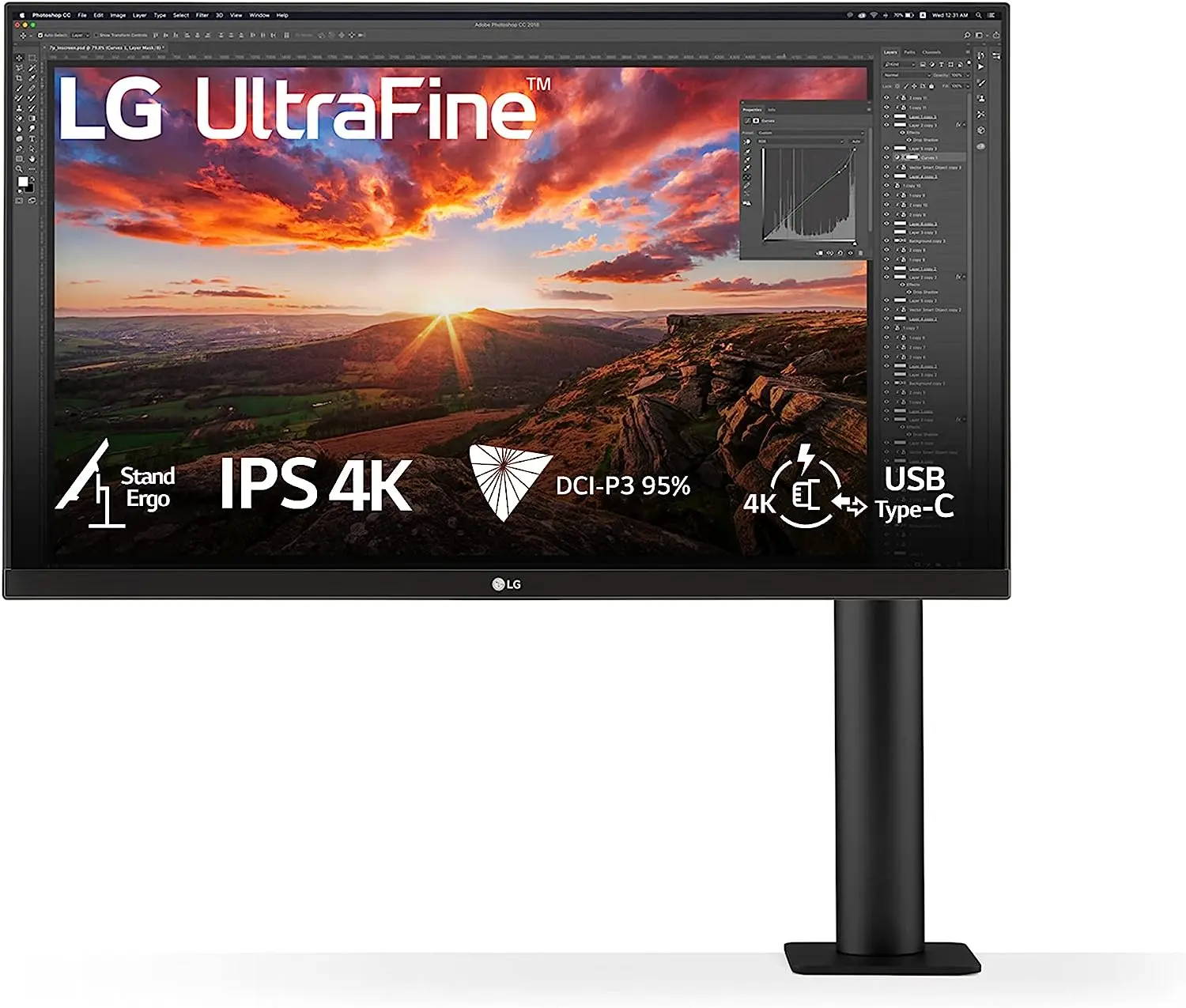 LG Monitor ERGO 27UN880P-B 27" crni