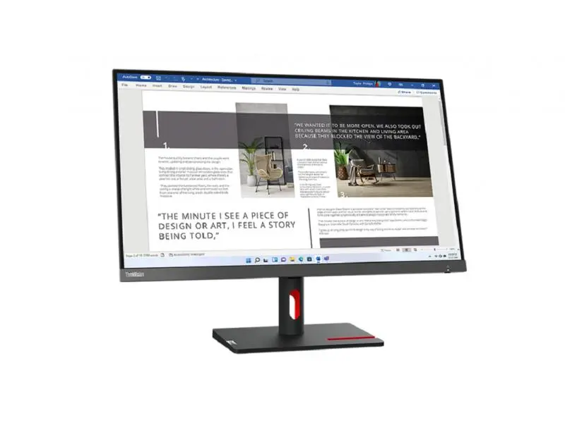 LENOVO ThinkVision S27i-30 Monitor, 27", Full HD 1920x1080, IPS, 1x VGA, 2x HDMI, VESA 100x100, Sivi, 63DFKAT4EU