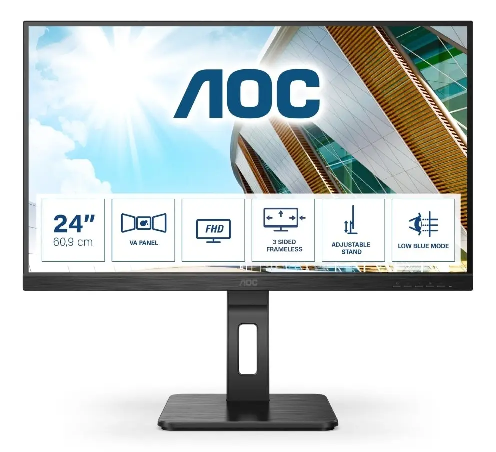 AOC 24P2QM Monitor 23.8", 1920x1080, Crni