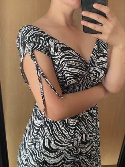 SNIZENO Zebra print maxi letnja haljina