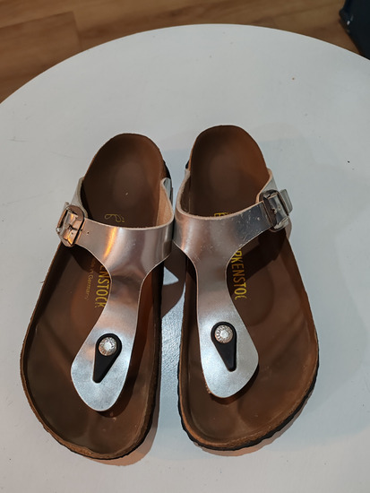 BIRKENSTOCK ORIGINAL SREBRNE PAPUČE