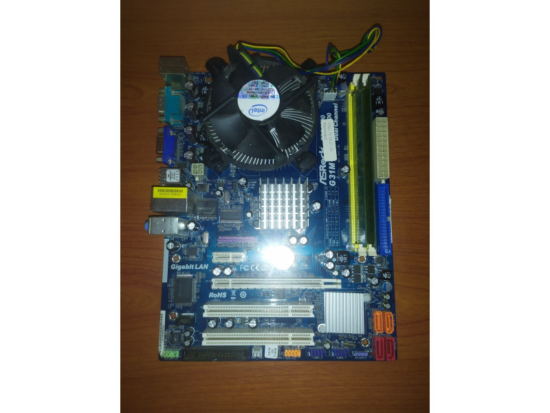 Core 2 Duo 8400 3Ghz + ASRock ploča + 2GB DDR2