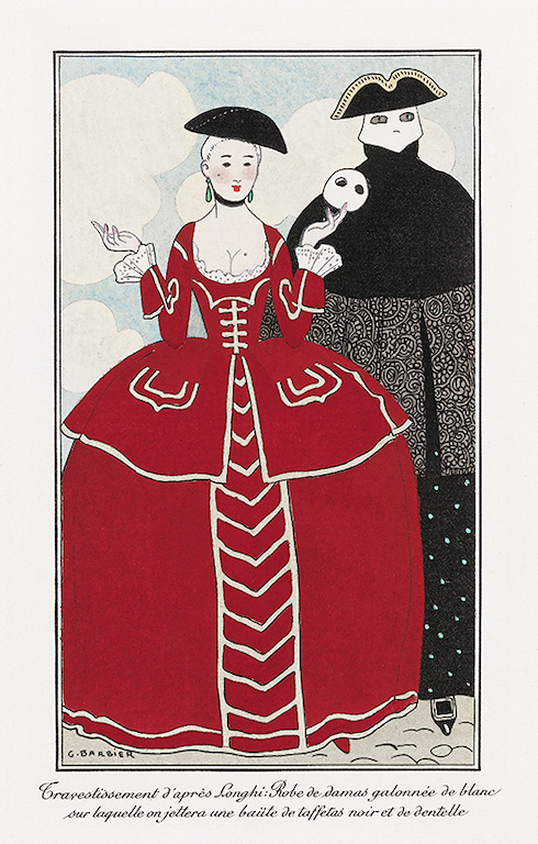 Costumes Parisiens, No. 56: Travestissement d'après Longhi from Journal des Dames et des Modes (1913)