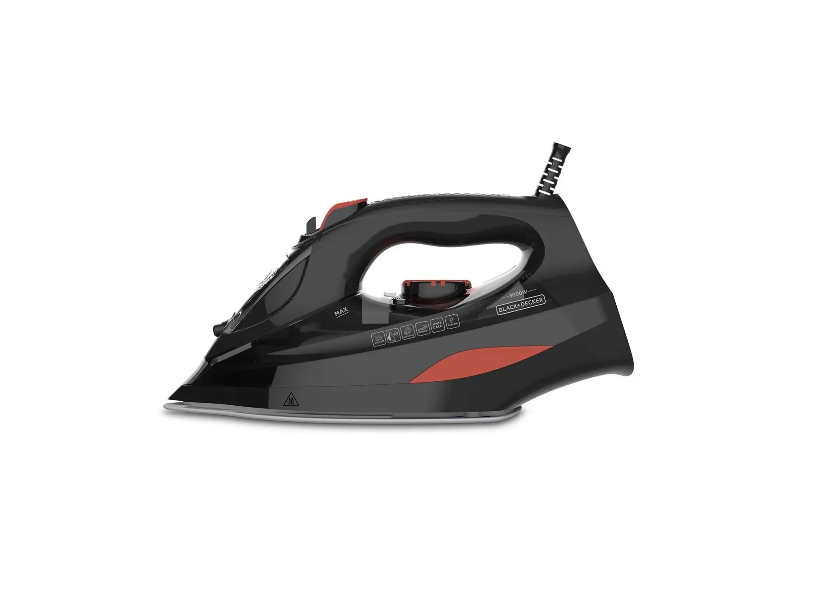 Black & Decker BXIR3000E Pegla na paru, 3000 W, Crna